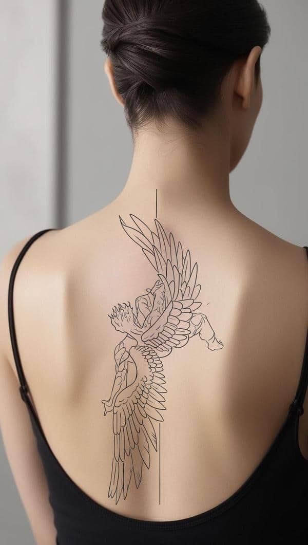 Tatuaje del Ángel Caído - Los Tatuadores